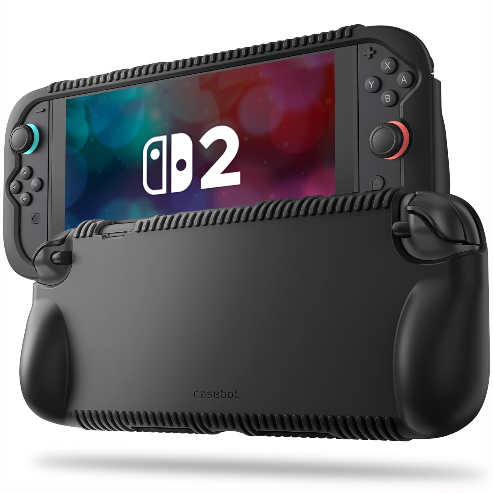 Soft Silicone Case for Nintendo Switch 2 w/Ergonomic Grip and 2 ...